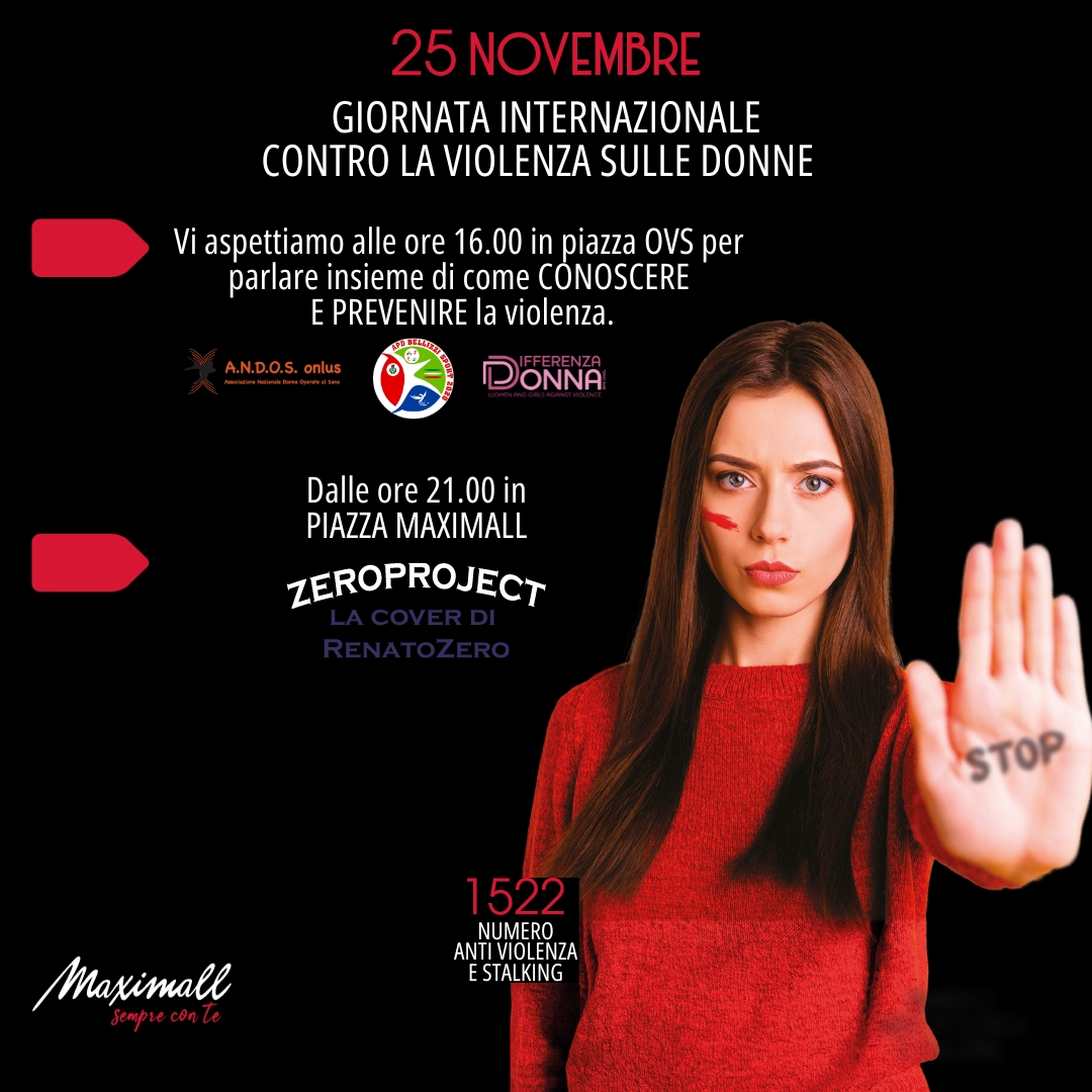 Giornata internazionale contro la violenza sulle donne • Maximall Pontecagnano